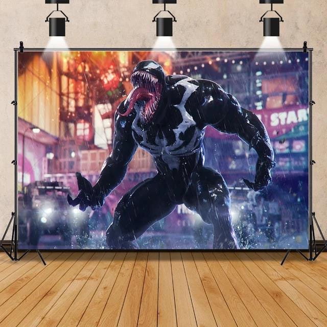 Venom Birthday Background Movie Hero Party Decoration Banner for Kids ...