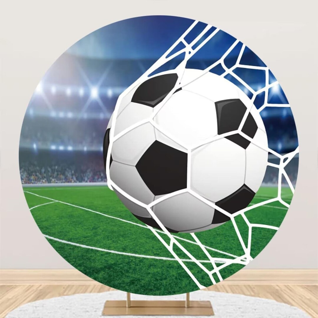 Soccer Football Round Backdrop: World Cup Party Decor - Etsy