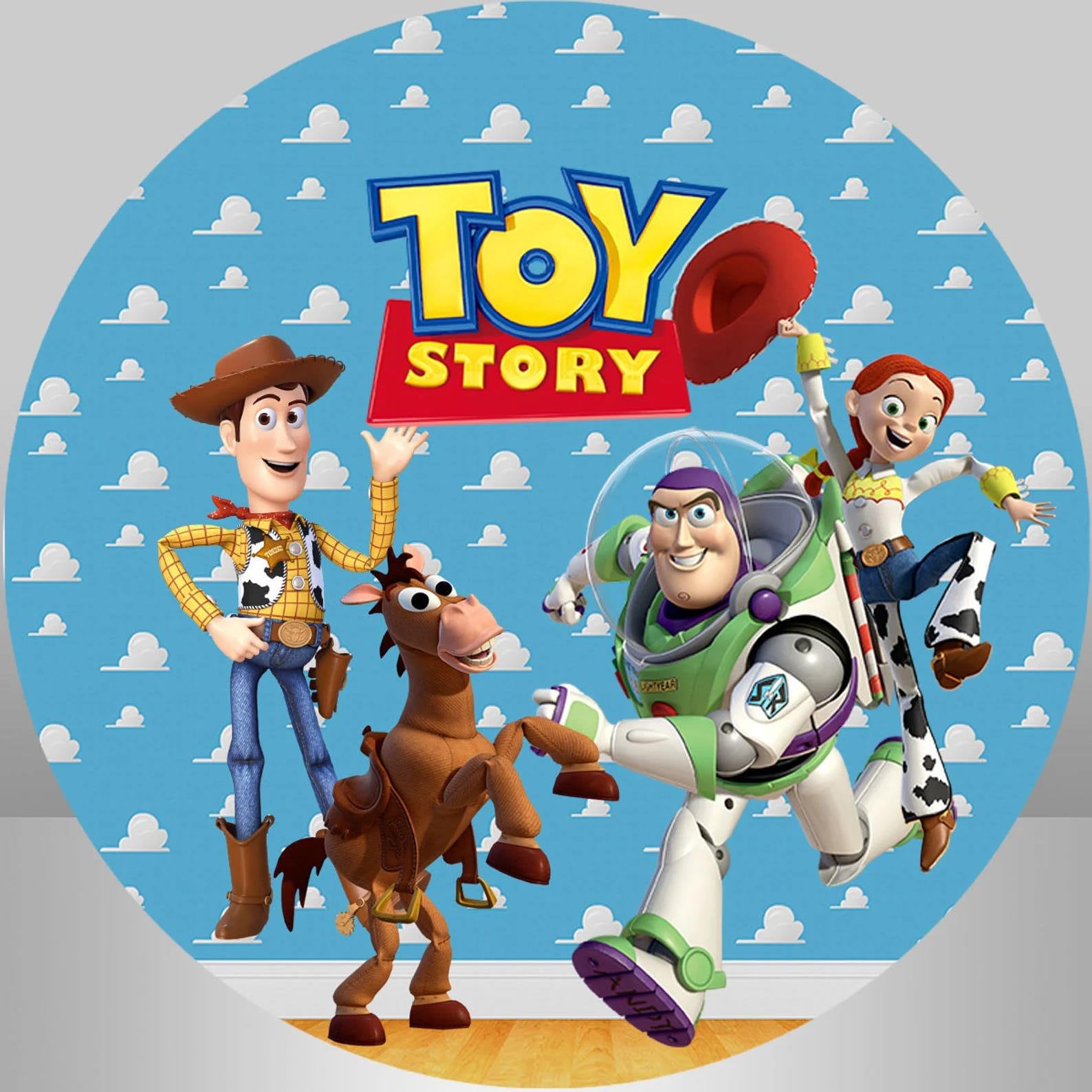 Toy Story Round Backdrop Kids Photo Background Birthday Party Backdrop ...