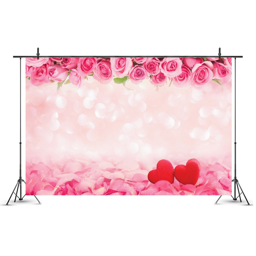 Pink Floral Wedding Photo Backdrop, Party Photography Background - Etsy