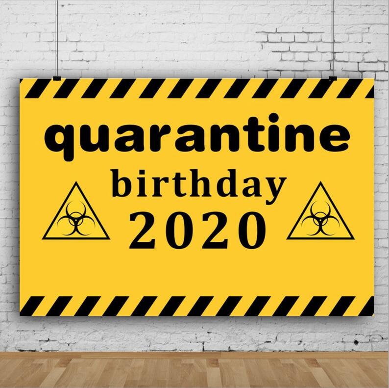 Quarantine Birthday Photograph Backdrop, Background Cloth for ...