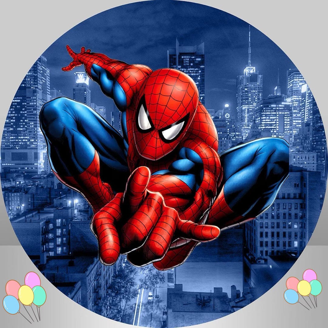 Pano de fundo redondo do filme do homem-aranha super-heróis hulk banner ...