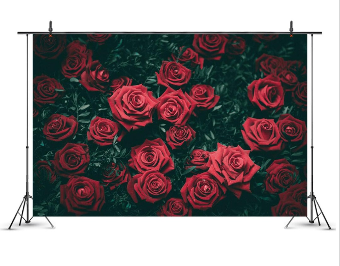 Red Roses Wedding Photography Backdrop - Party Photo Booth Prop - Etsy