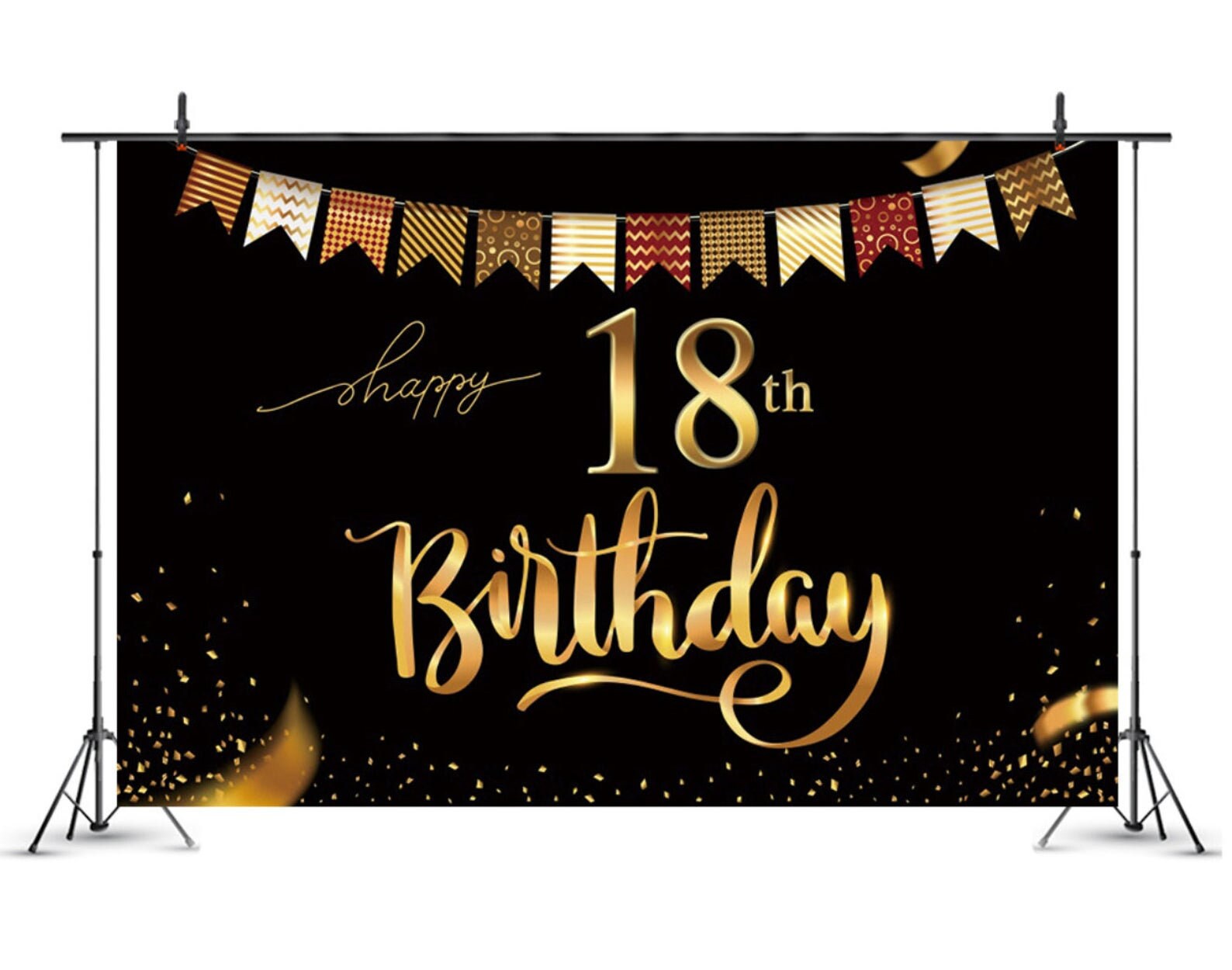Happy 18th Birthday Backdrop Birthday Photograph Backdrop - Etsy