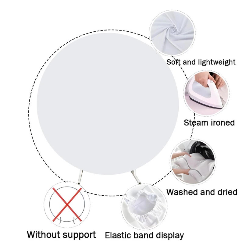 Princess Round Backdrop Popular Cartoon Disney Characters Circle Cover ...