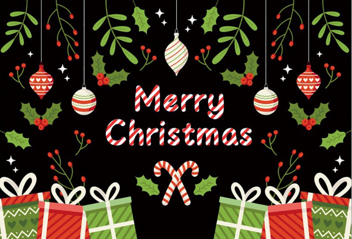 Merry Christmas, Christmas Backdrop, for Photograph, Background Cloth ...