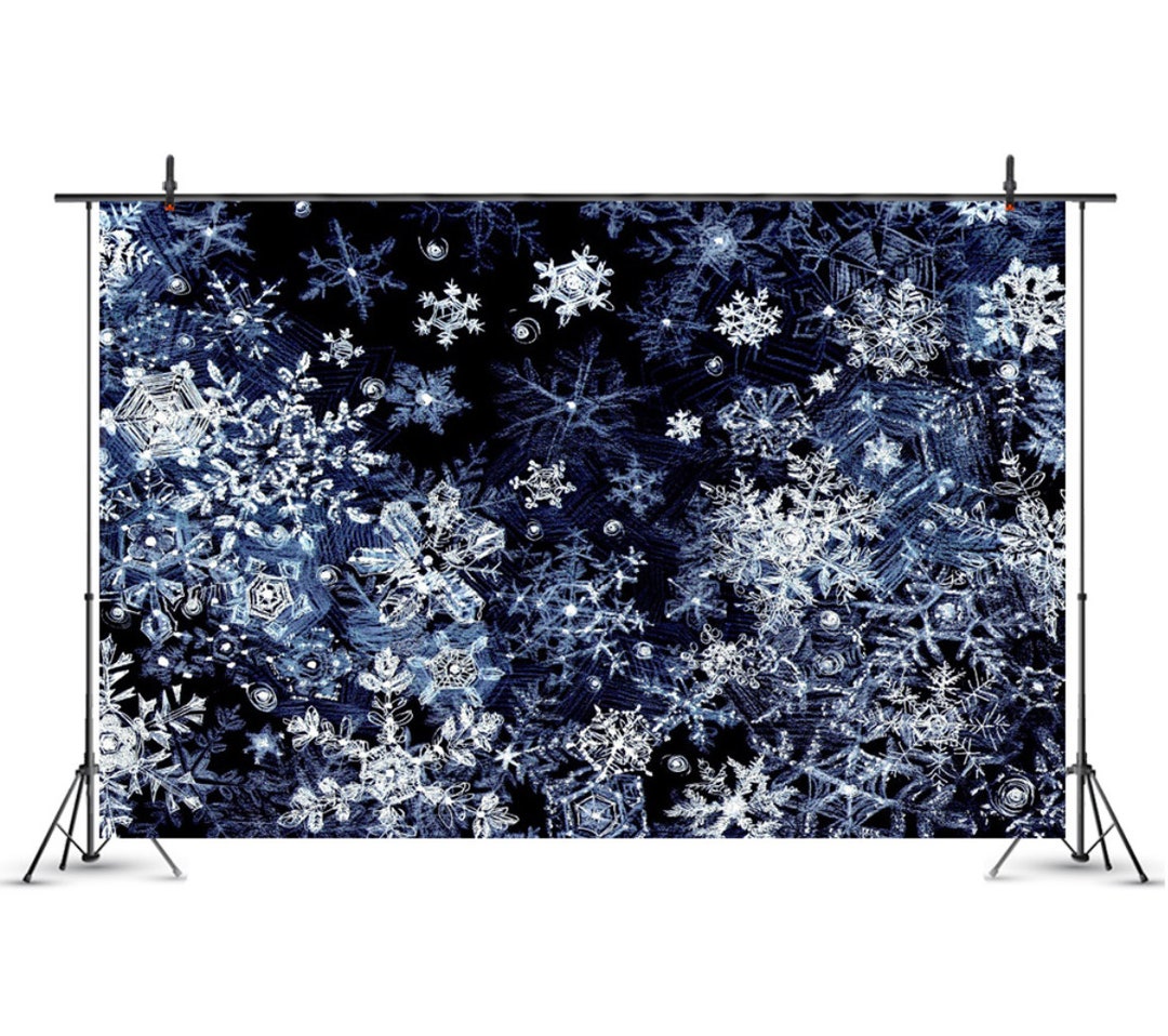 Christmas Backdrop, Beautiful Snowflake Night Scene, for Photograph ...
