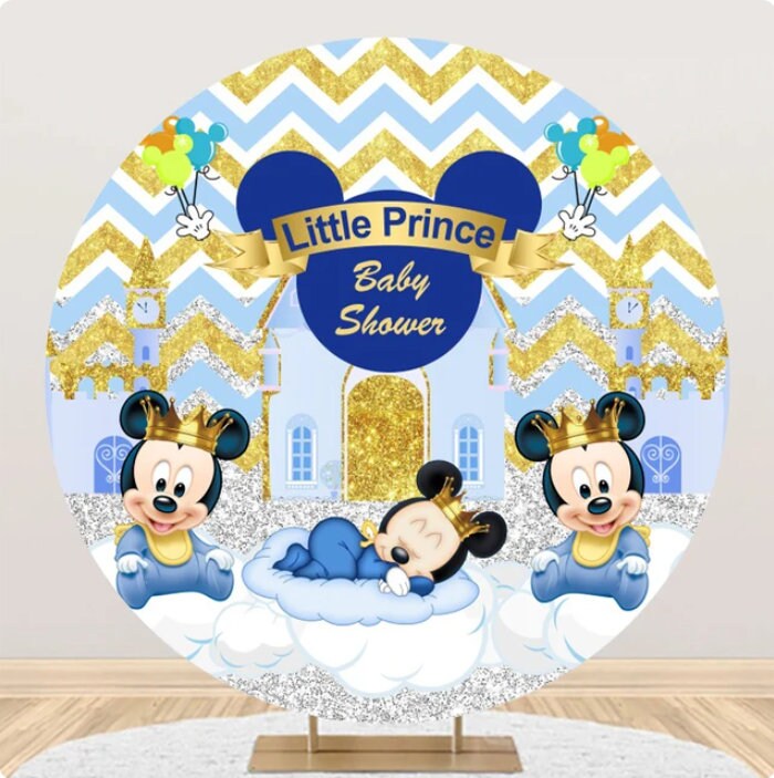 Mickey Mouse Donald Duck Round Backdrop Kids Photo Background Birthday ...