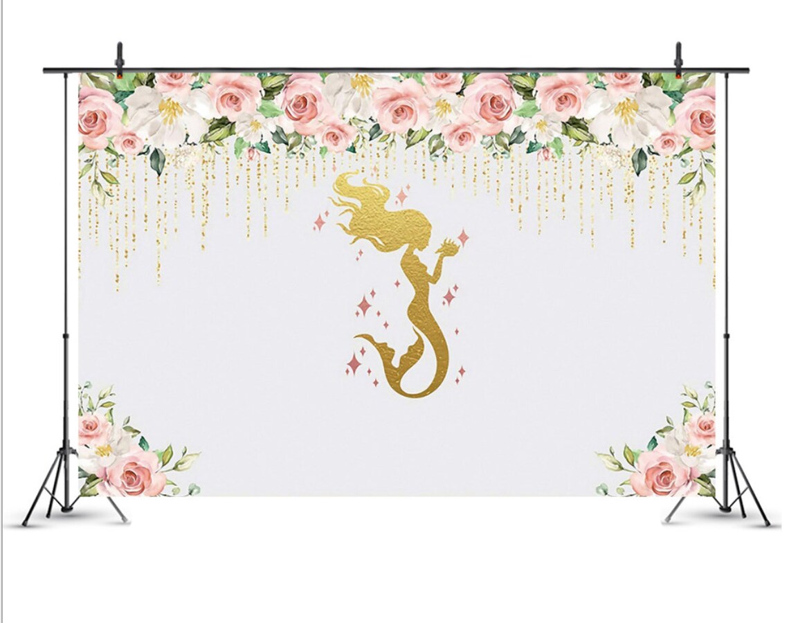 Mermail Wedding Wall Sea-maid Backdrop Flower Photograph - Etsy