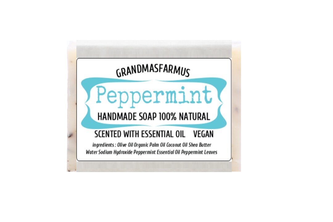 Peppermint Handmade Soap Bar Vegan ,olive Oil Essential Oil Soap All ...