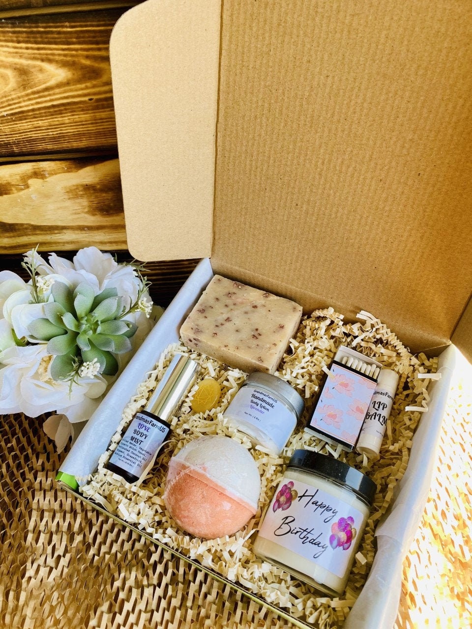 Happy Birthday Spa Gift Box Happy Birthday Spa Gift Set - Etsy