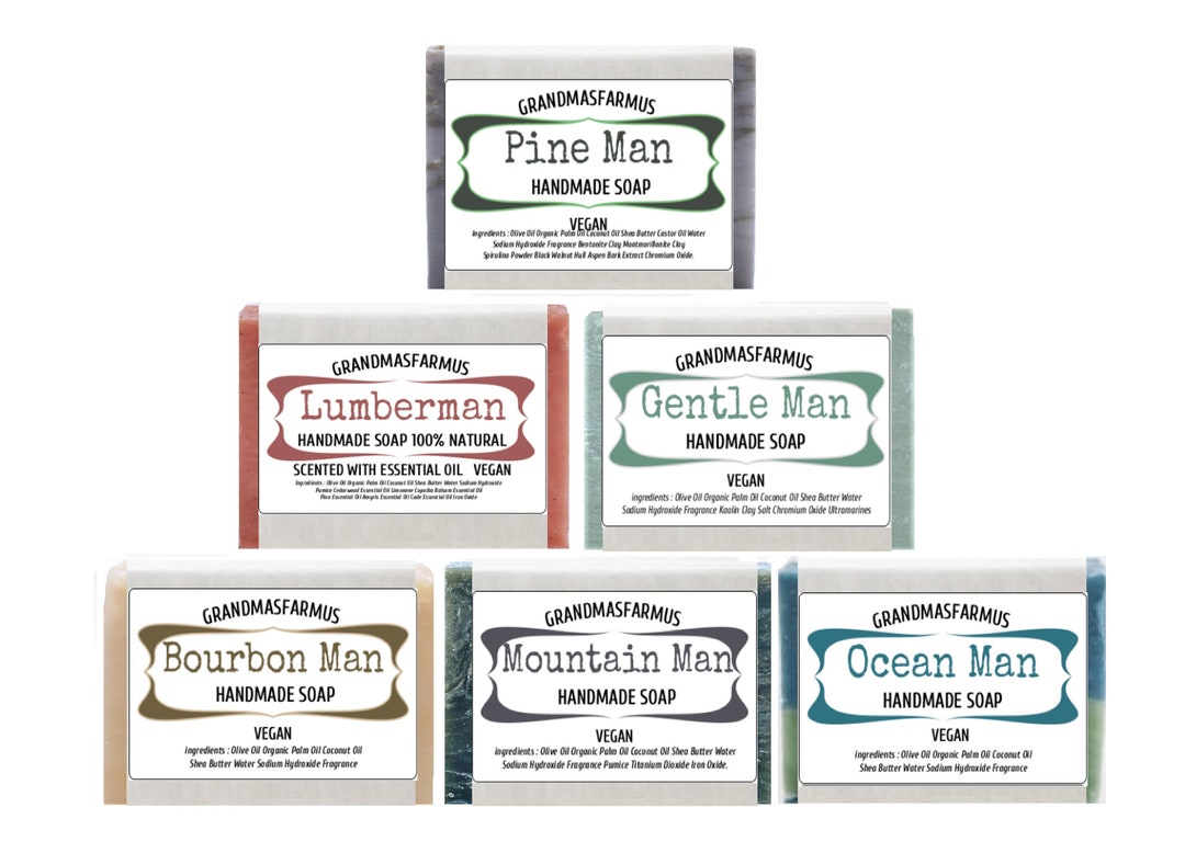 Soap for Men, Man Soaps Handmade Soap Bars Pick Your Favorite Scents ...