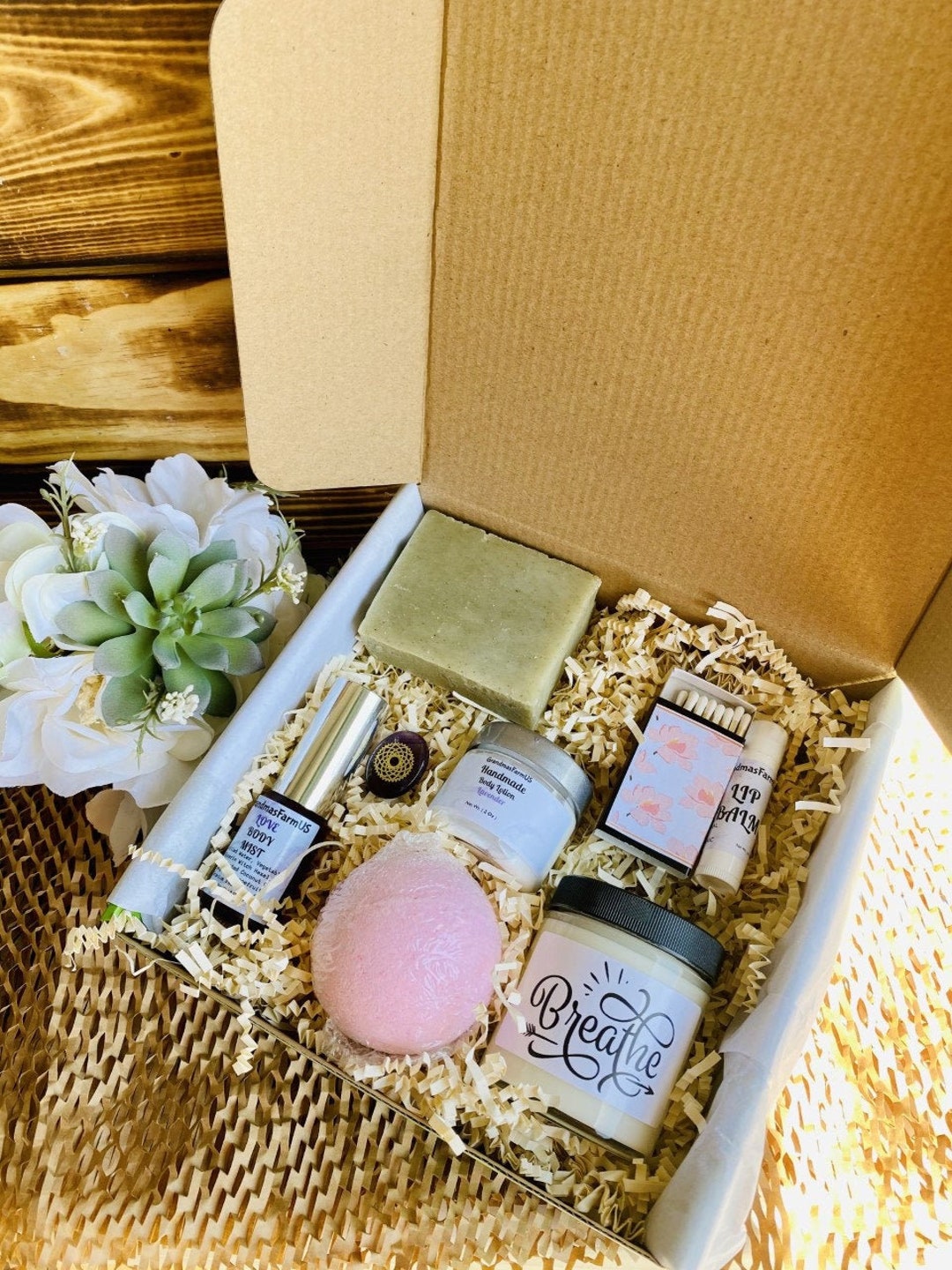 Breathe Gift Box | Meditation Gift | Break up Gift| Soy Candle Gift ...