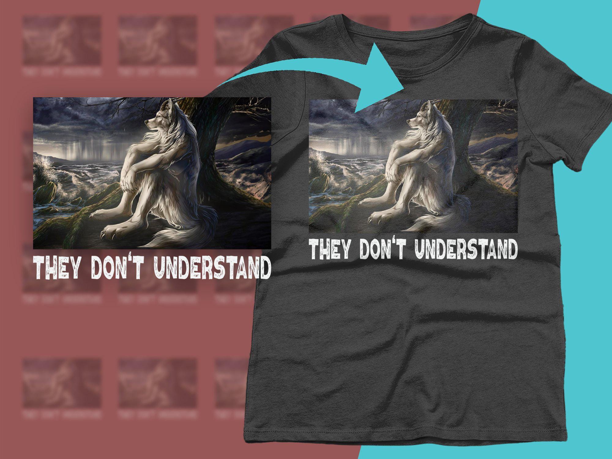 Sitting Werewolf PNG, They Don't Understand Tearing Wolf Digital File ...