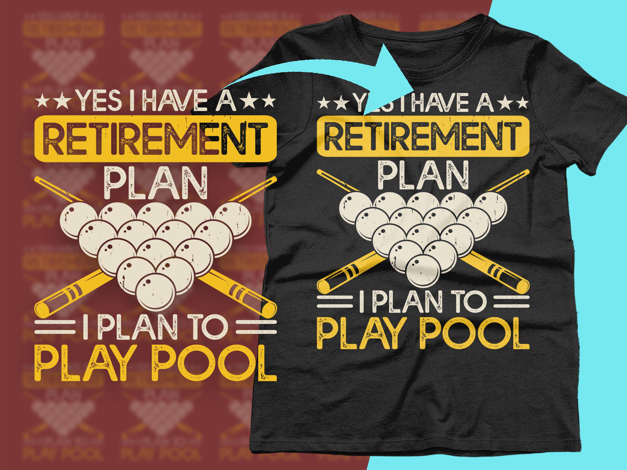 Pool Billiard Dad Retirement PNG, I Plan to Play Pool Retired Daddy SVG ...