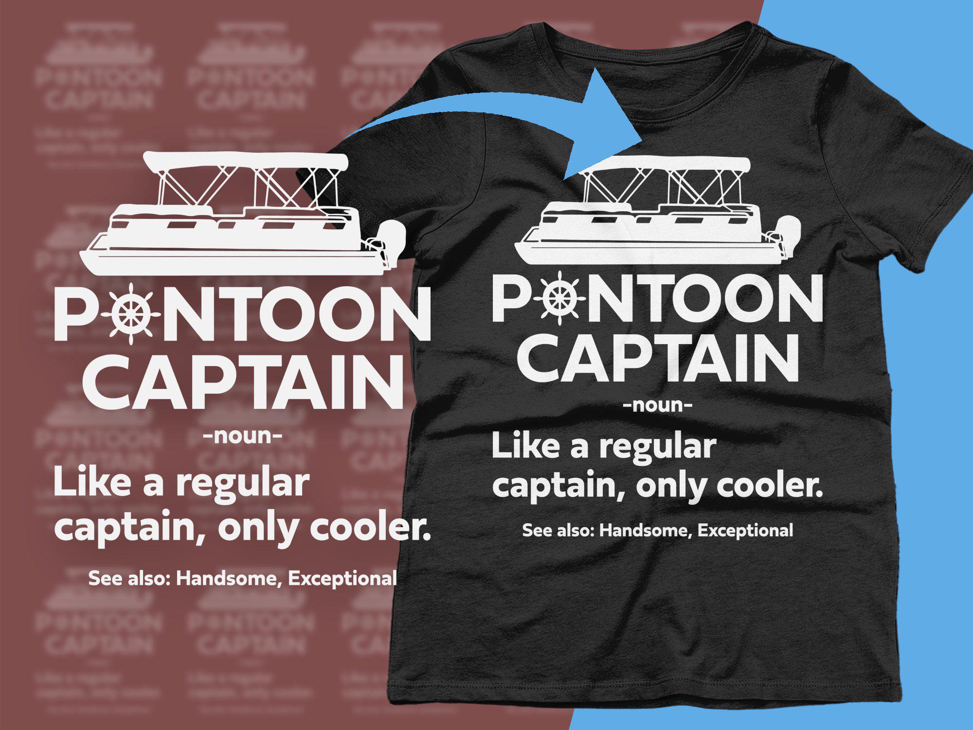Pontoon Captain Definition Funny PNG, Pontoon Captain Dad Pun SVG ...