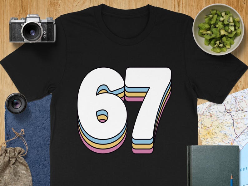 67 Ice Cream Drip Meme Shirt, Six Seven Gen Alpha Slang Tshirt, 6 7 ...