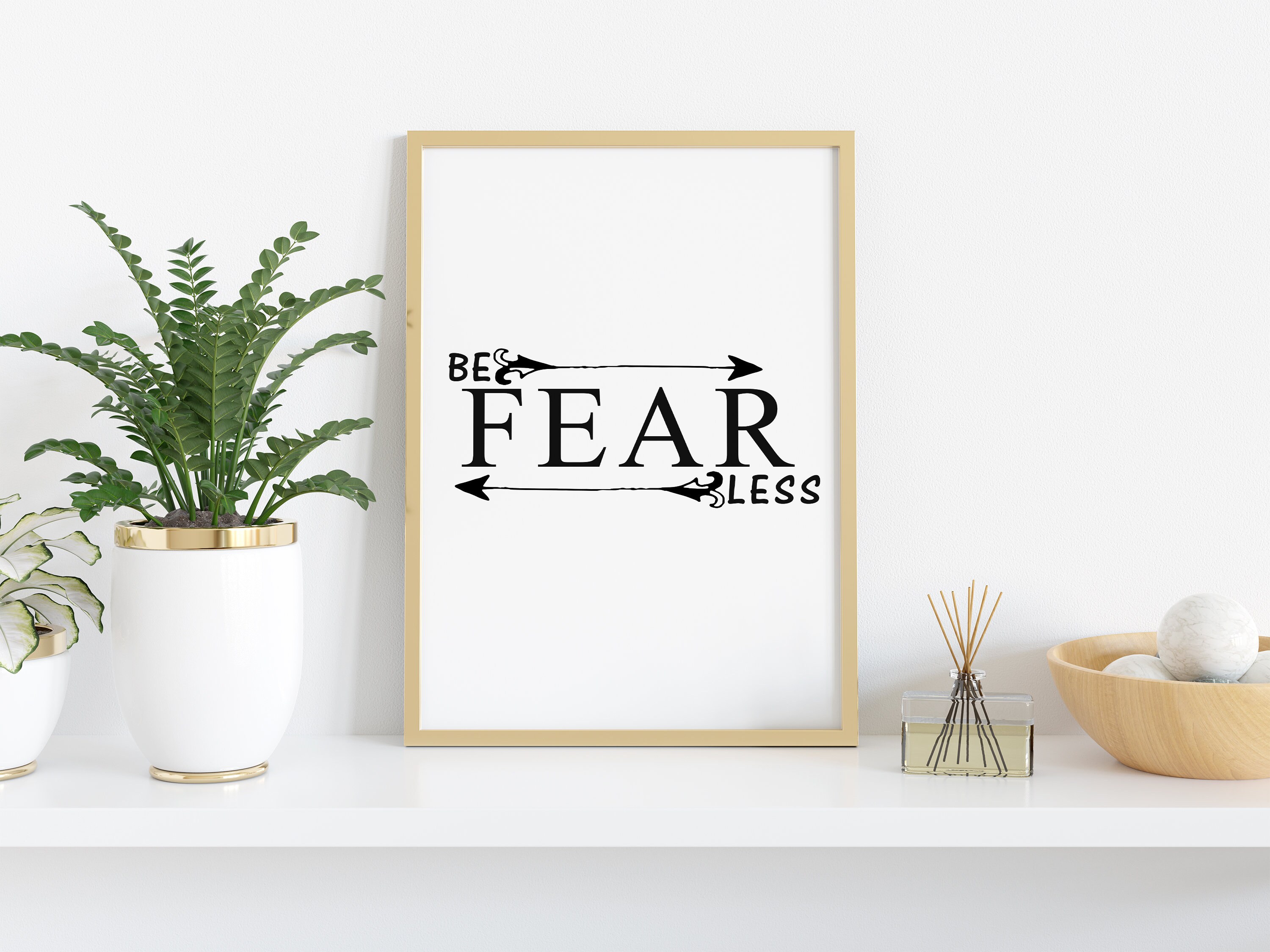Be Fearless Motivational Quote Print Printable Quote - Etsy