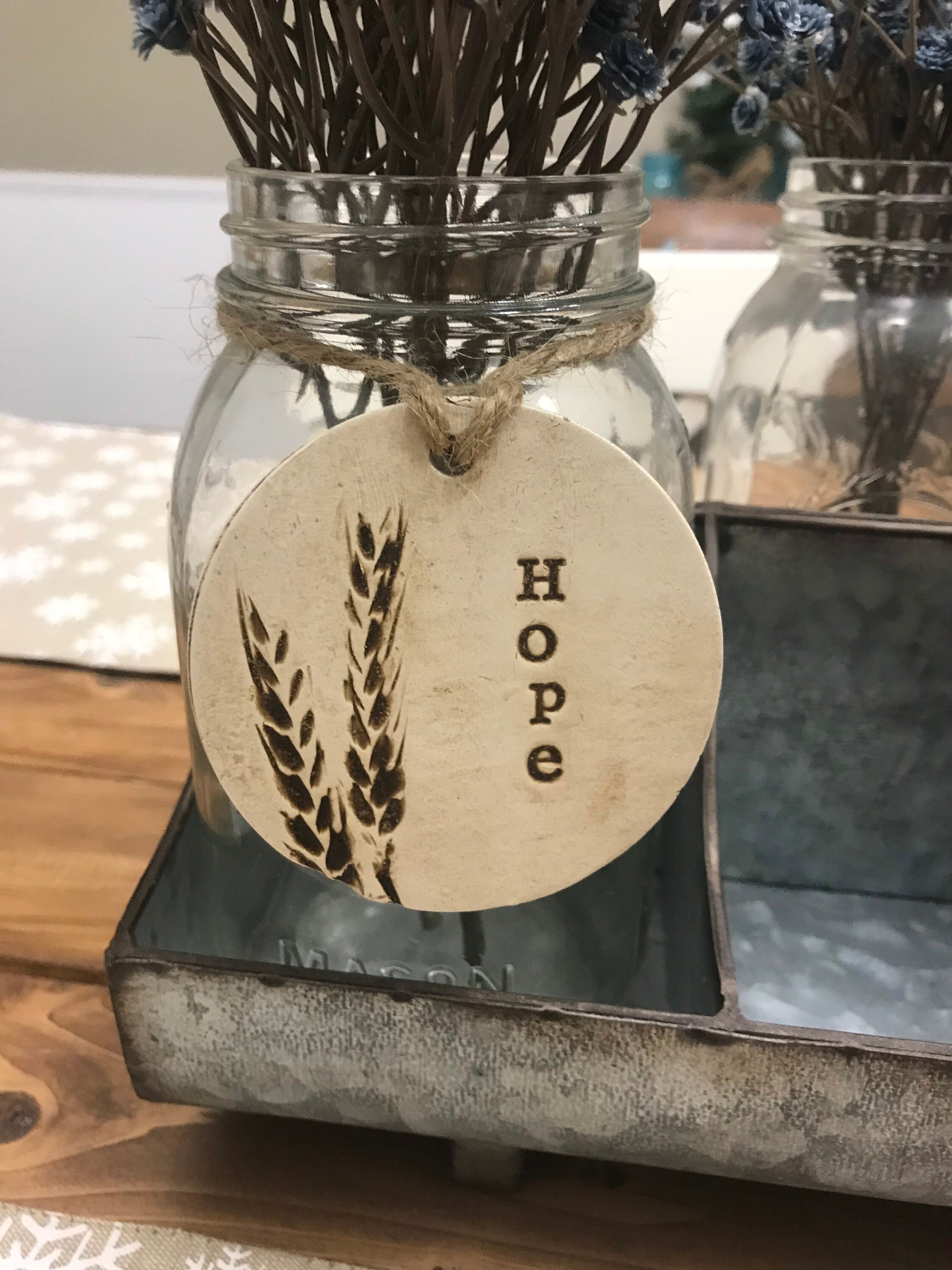 Unique handmade engraved/embossed Hope Christmas ornament/ car | Etsy