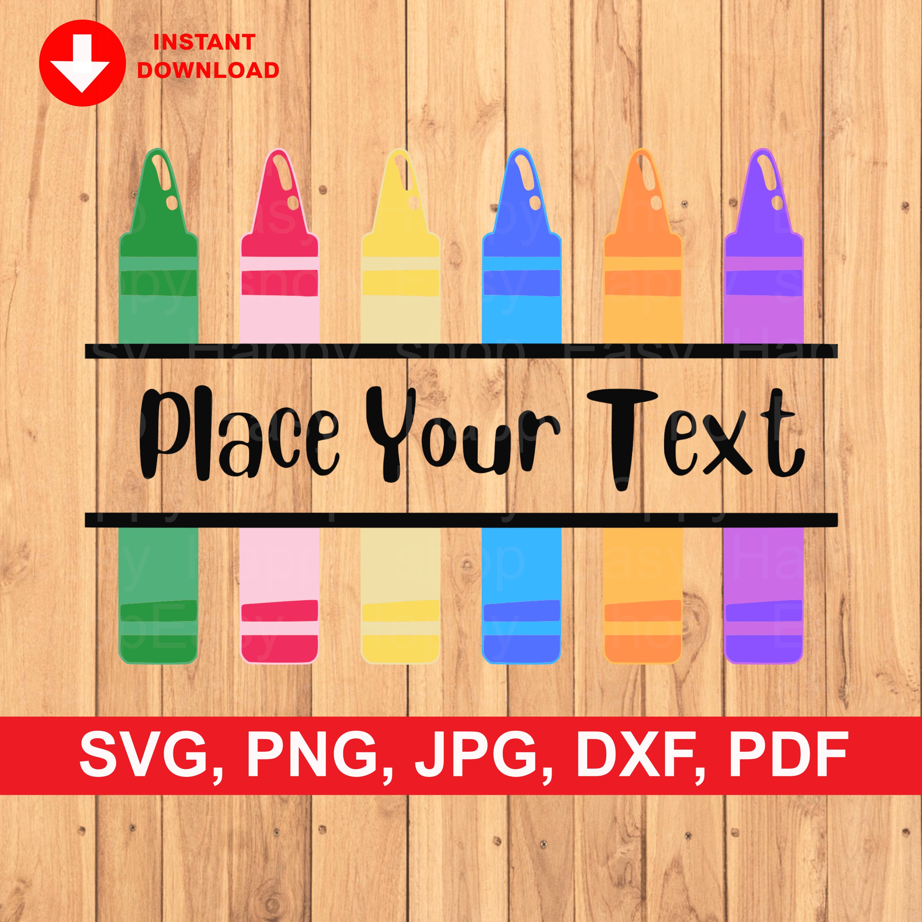 Crayon Monogram SVG / Crayon Cut File / Crayon Svg Design / Svg, Png ...