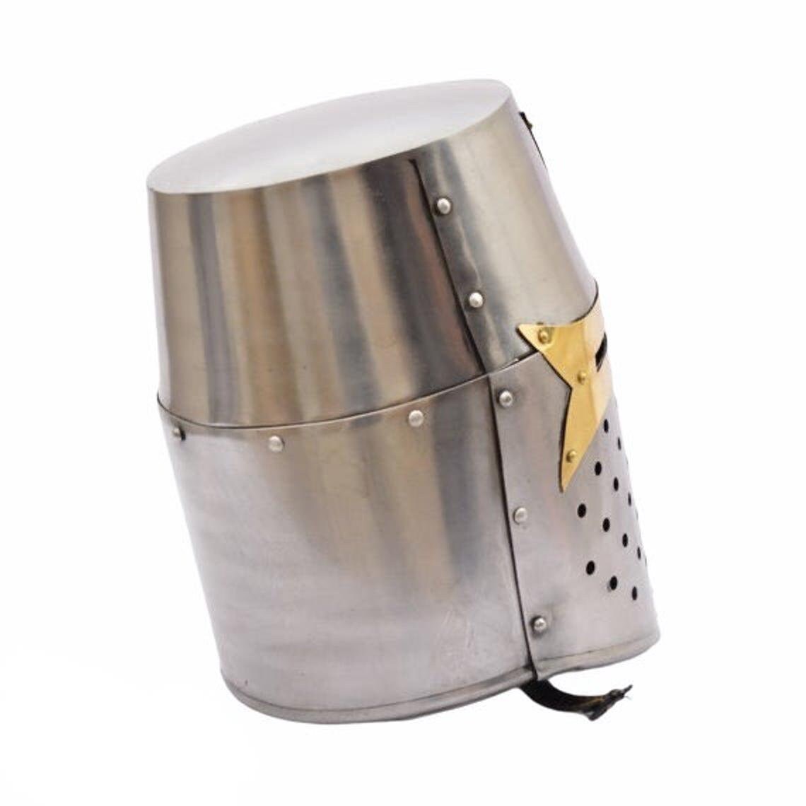 Medieval Crusader Helmet Templar Knight Helmet Silver Colored | Etsy