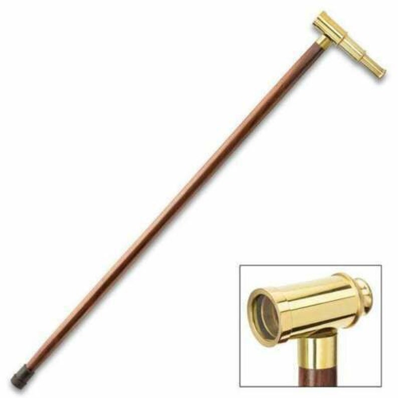 MINI TELESCOPE WALKING Stick High Quality Polished Brass Telescope ...