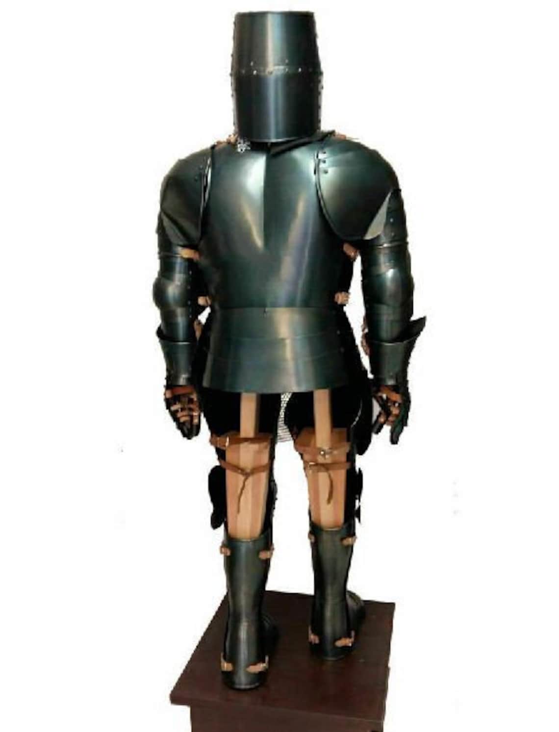 Medieval Knight Full Body Armour With Shield & Sword 15th Century Suit ...