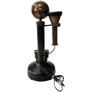Old Retro Candlestick Phone Rotary Dial Home Office Decor Functional ...