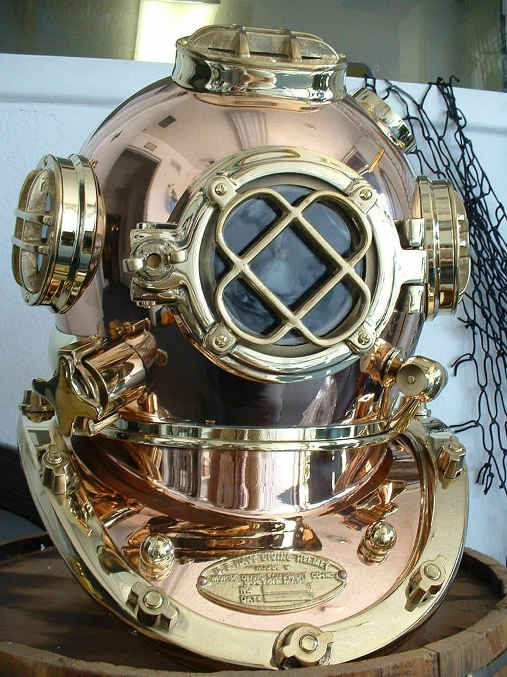 Diving Helmet Solid Copper Brass London Scuba Divers Royal Navy Marine ...