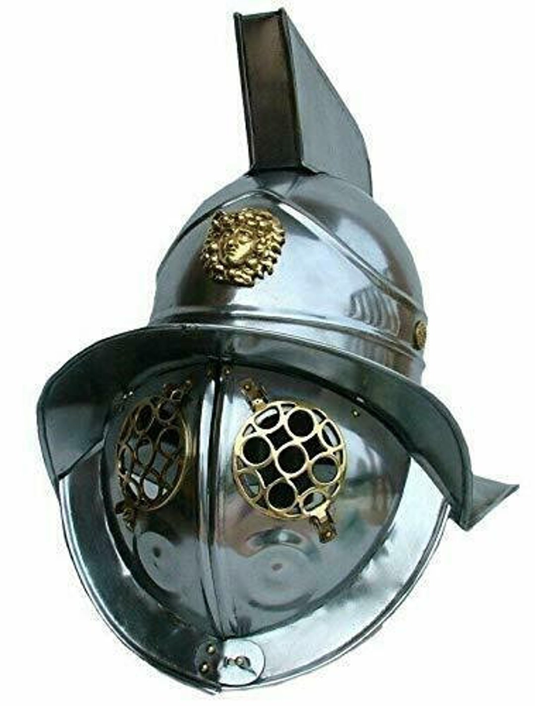 SCA LARP Medieval Gladiator Helmet III Brass Reenactment Armor Helmet ...
