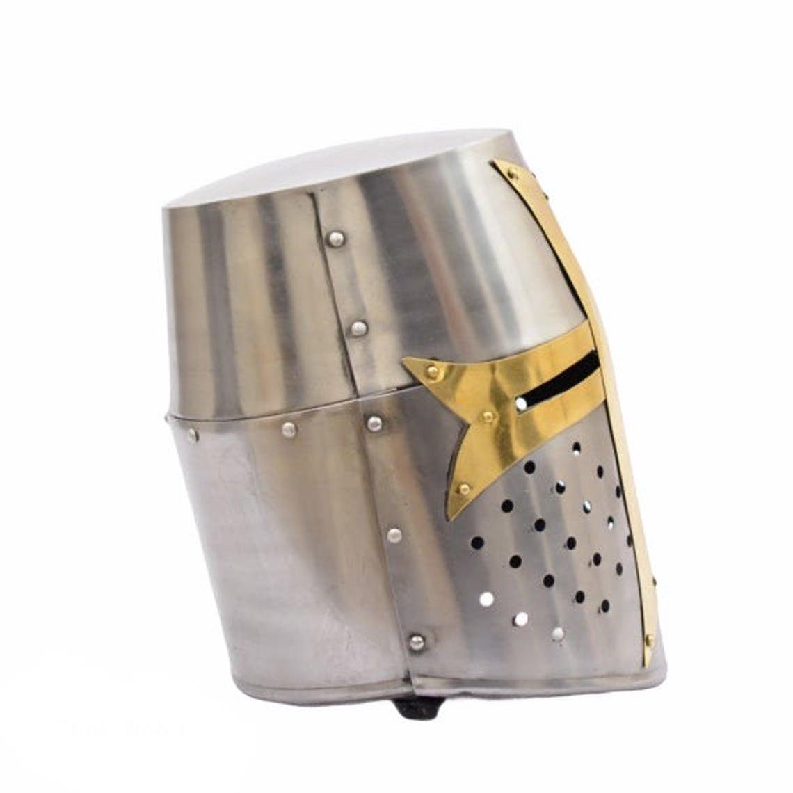 Medieval Crusader Helmet Templar Knight Helmet Silver Colored | Etsy