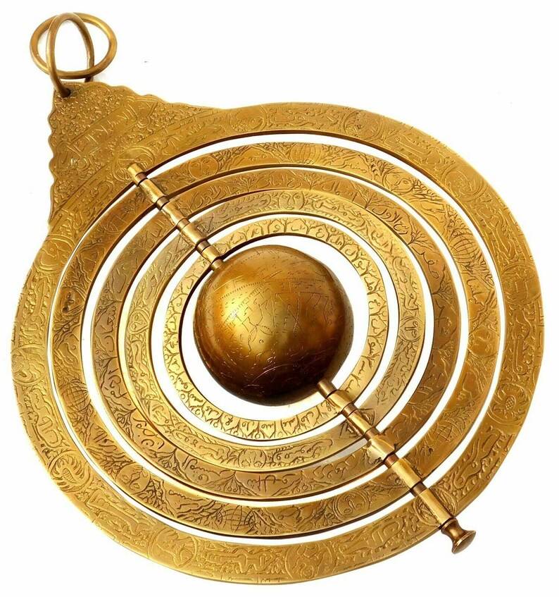21'' Nautical Antique Brass Astrolabe Arabic Globe - Etsy