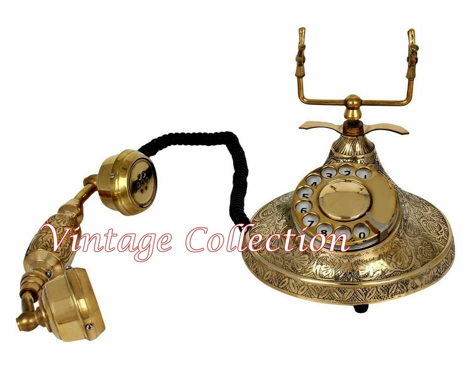 Brass Rotary Phone Old Fashioned Telephone French Victorian for Home ...