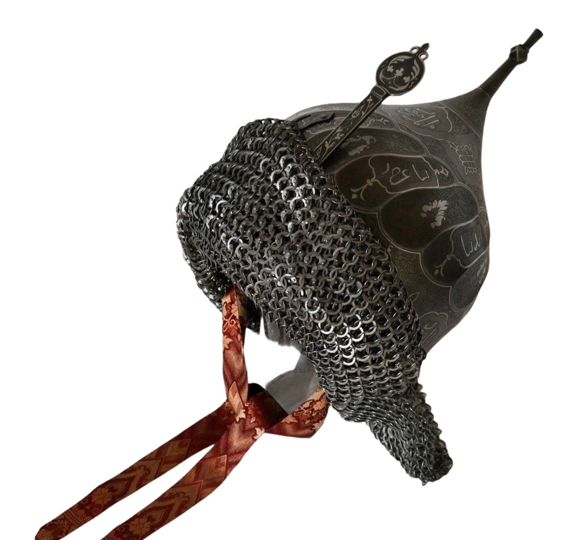 16GA Steel Medieval Arabic Turban Mongol Helmet Knight Museum Helmet ...