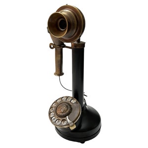 Old Retro Candlestick Phone Rotary Dial Home Office Decor Functional ...