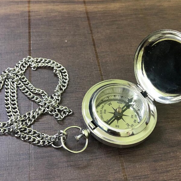 Brass Button Compass - Etsy