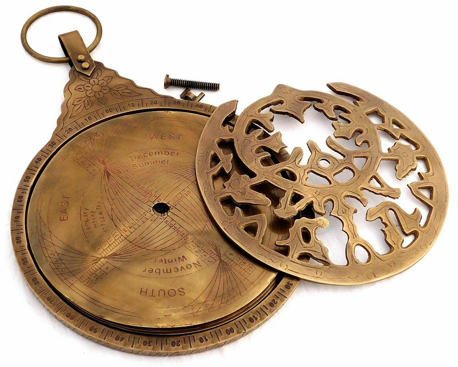 Brass Astrolabe English Globe Navigation Astrological Calendar, Brass ...