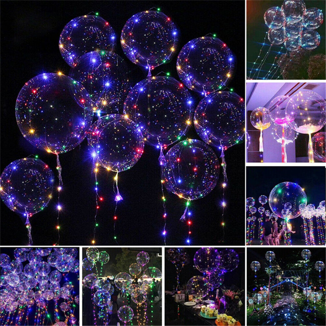 10 sets 18inch Luminous Led Globo Transparente Burbuja | Etsy