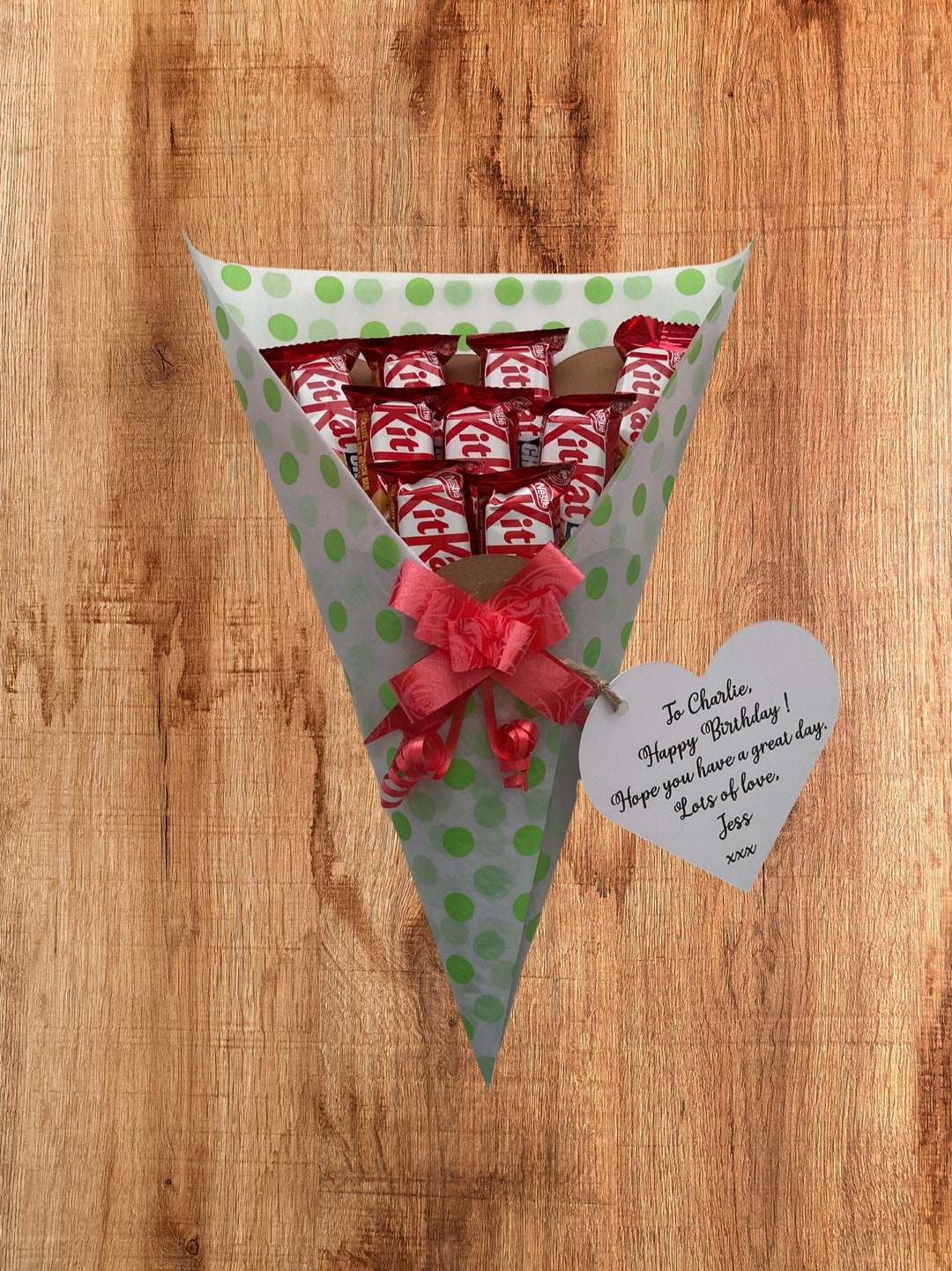Kitkat Chocolate Bouquet With Personalised Gift Tag, Kitkat Gifts ...