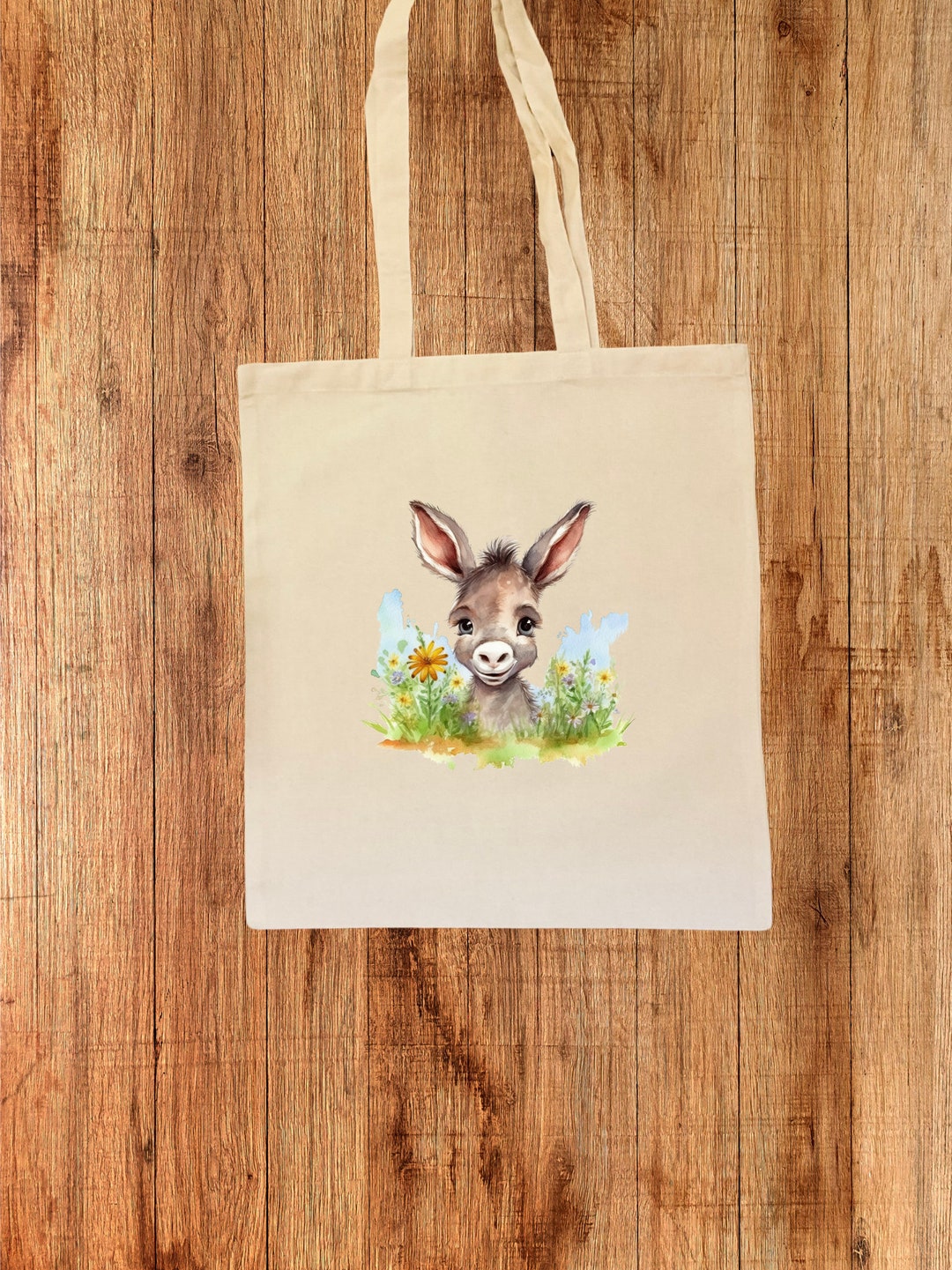 Personalised Donkey Tote Bag Donkey Gift for Donkey Lover Canvas ...