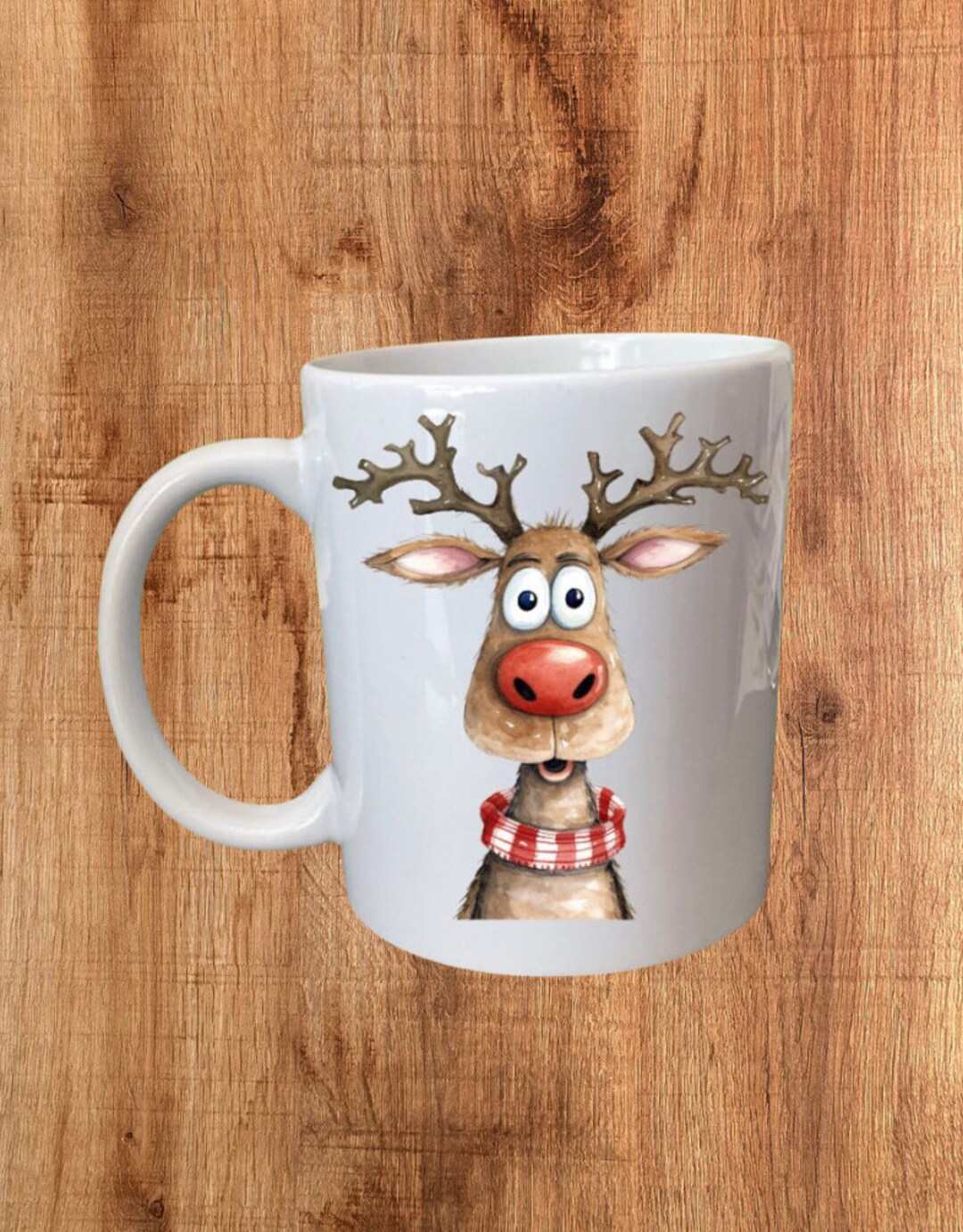 Reindeer Christmas Mug That Can Be Personalised. - Etsy UK