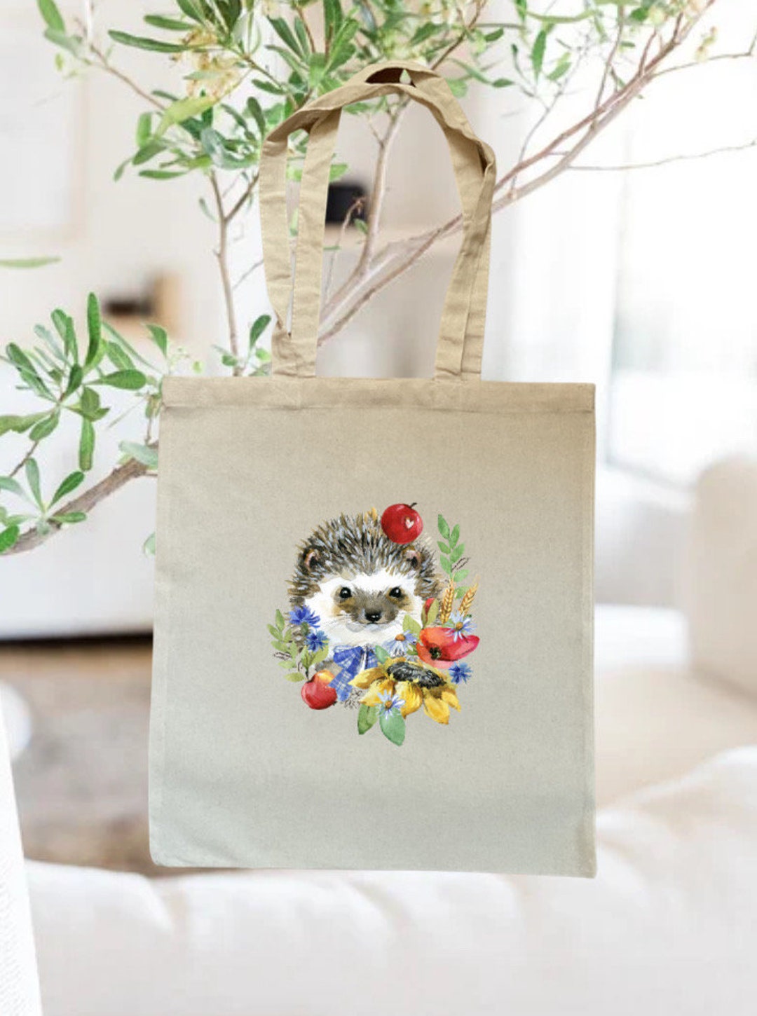 Hedgehog Tote Bag That Can Be Personalised, Hedgehog Gifts. - Etsy