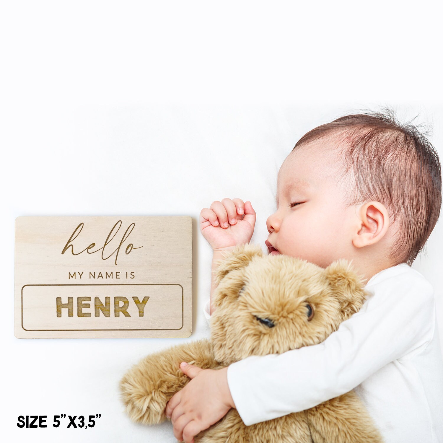 Engraved Baby Name Sign Custom Wooden Baby Name Announcement | Etsy