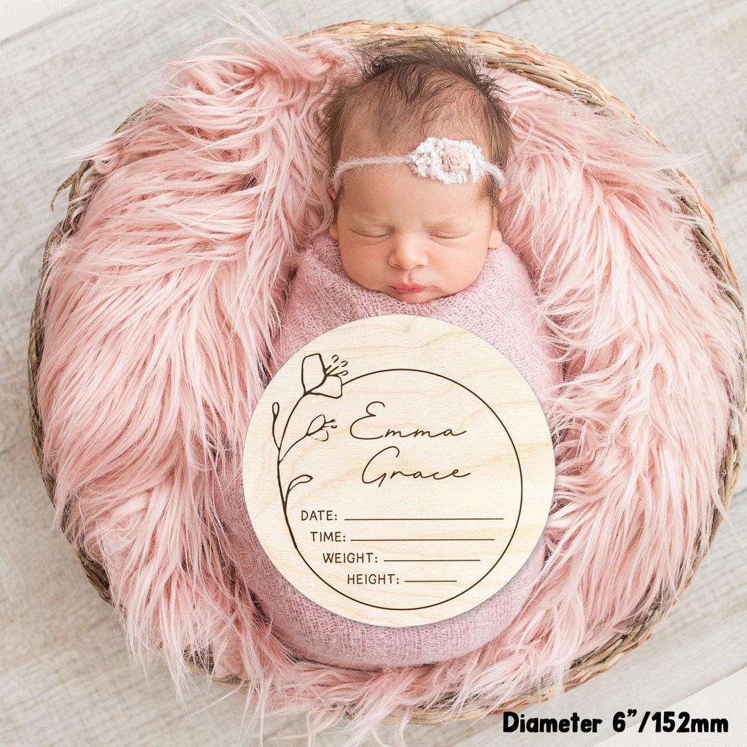 Hospital Welcome Sign Baby Announcement Plaque Newborn Name Sign Baby ...