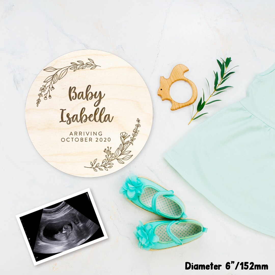 Pregnancy Baby Announcement Sign Baby Arrival Announcement Photo Prop ...