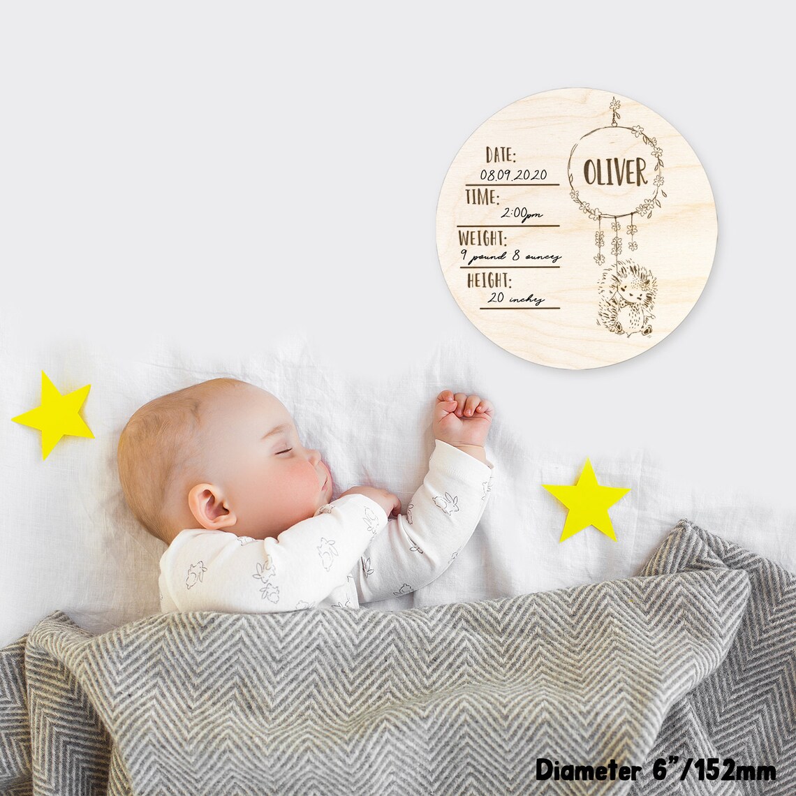 Hospital Welcome Sign Baby Announcement Plaque Newborn Name - Etsy