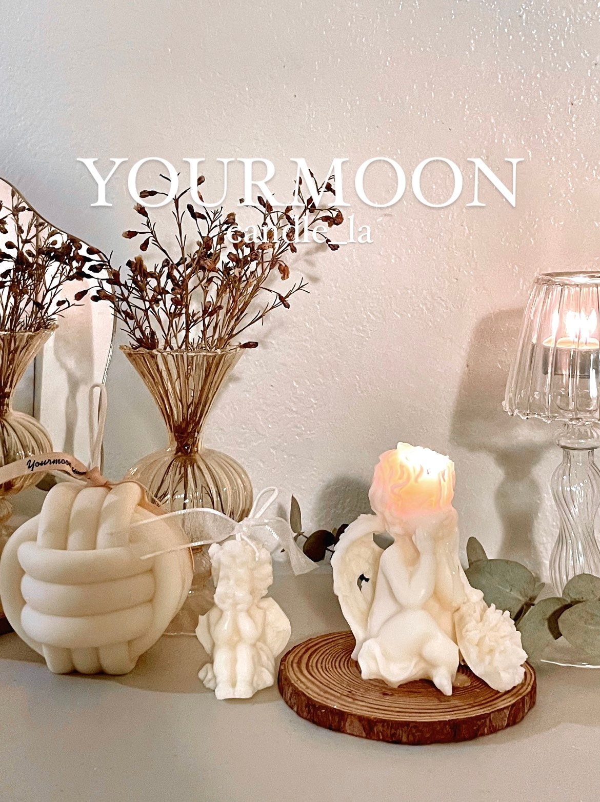 Two Baby Angels two set of candles /Home decor/ Decorative | Etsy