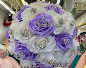 Lilac Quinceañera Bouquet Butterfly Theme Lilac Quince - Etsy