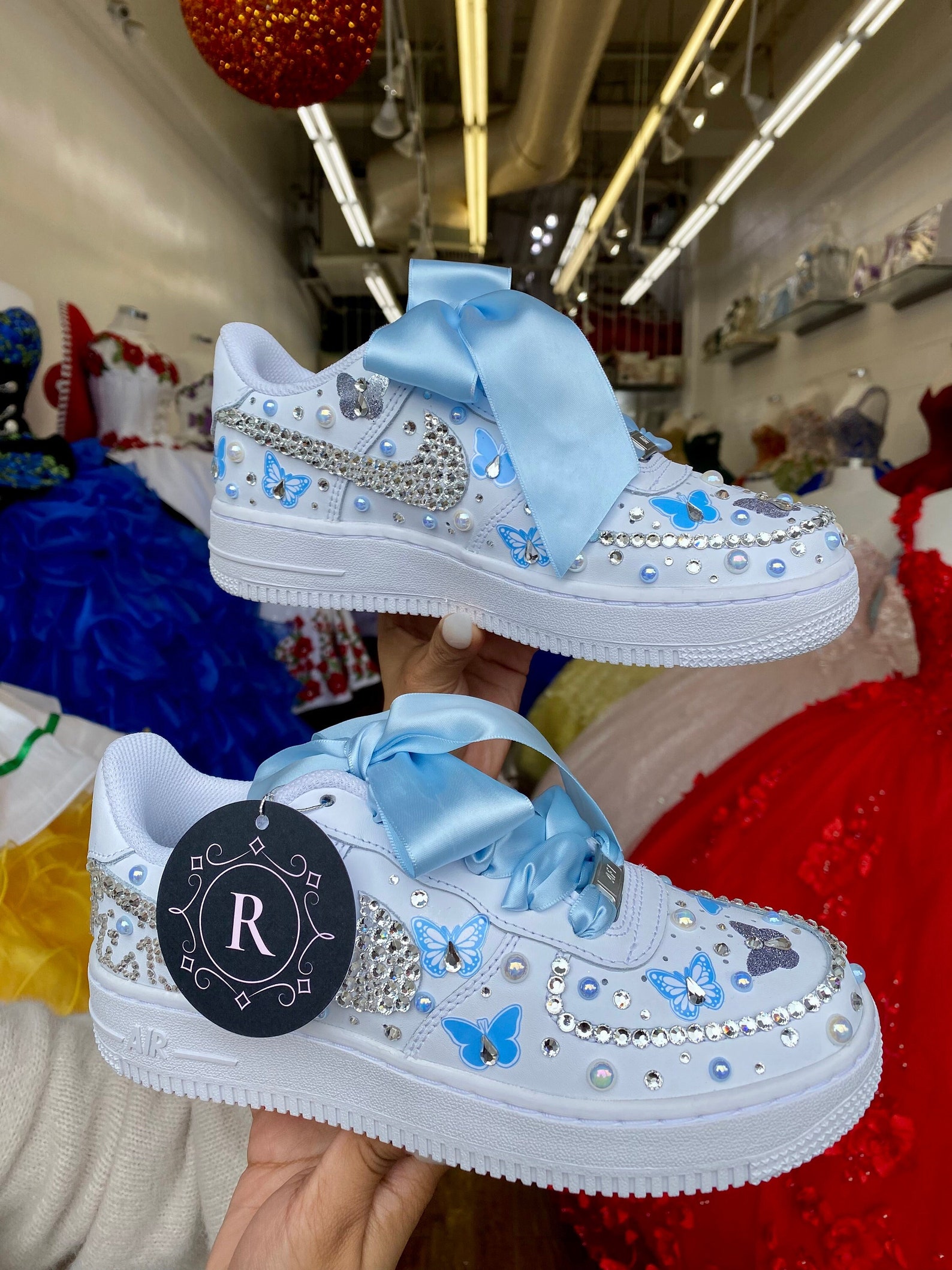 Custom Butterfly Airforce Ones / Custom 15 Sneakers / Custom Airforces ...
