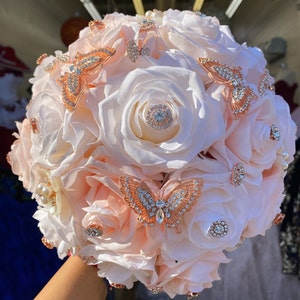 White With Light Pink Bouquet / Butterfly Bouquet / Ramo Blanco / Sweet ...
